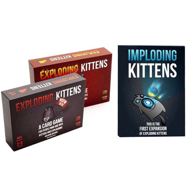 บอร์ดเกม กระดาษพรีเมี่ยม Exploding Imploding Streaking kittens | Shopee Thailand