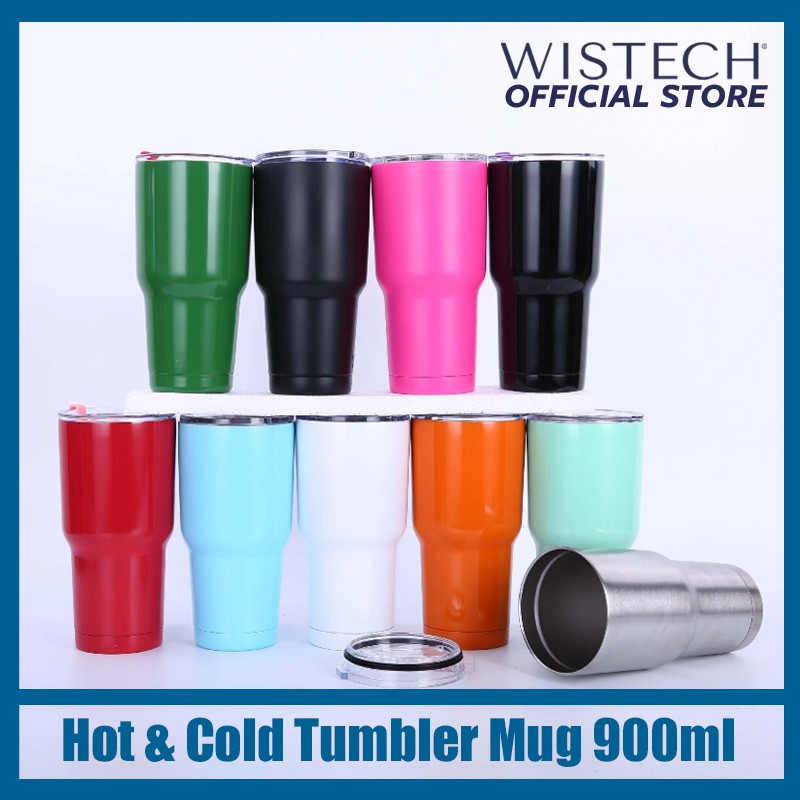 Wistech แก้วน้ําฉนวน ชุดถ้วยสแตนเลสสูญญากาศผนังคู่ 30oz 900ML [มีให้เลือกหลากสี] | Shopee Thailand