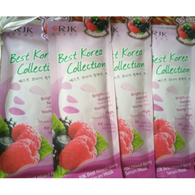 ของแท้100% แผ่นมาส์ก RJK Best Mixed Berry Serum Mask 15 g | Shopee Thailand