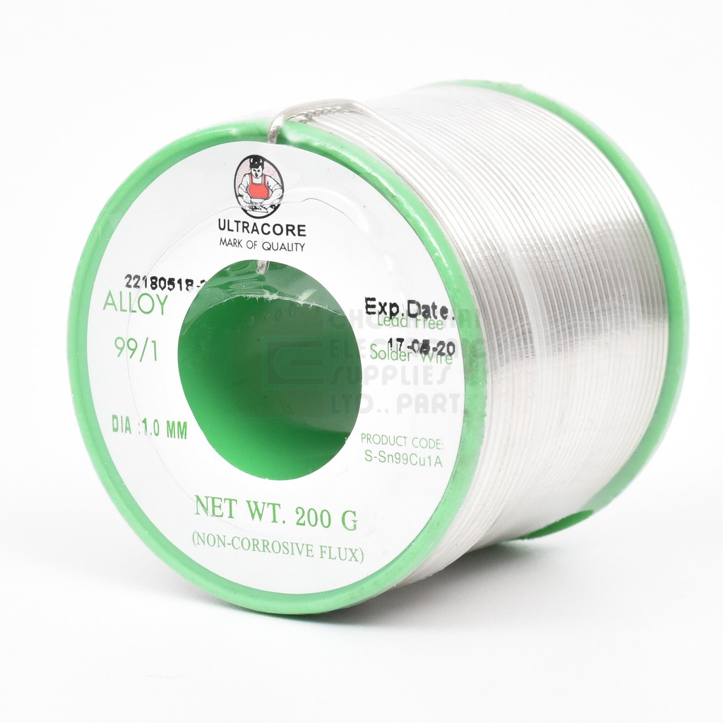 ULTRACORE ตะกั่วขด 99/1 ไร้สารตะกั่ว Lead Free (RoHS) ขนาด 1.0 มม หนัก ...