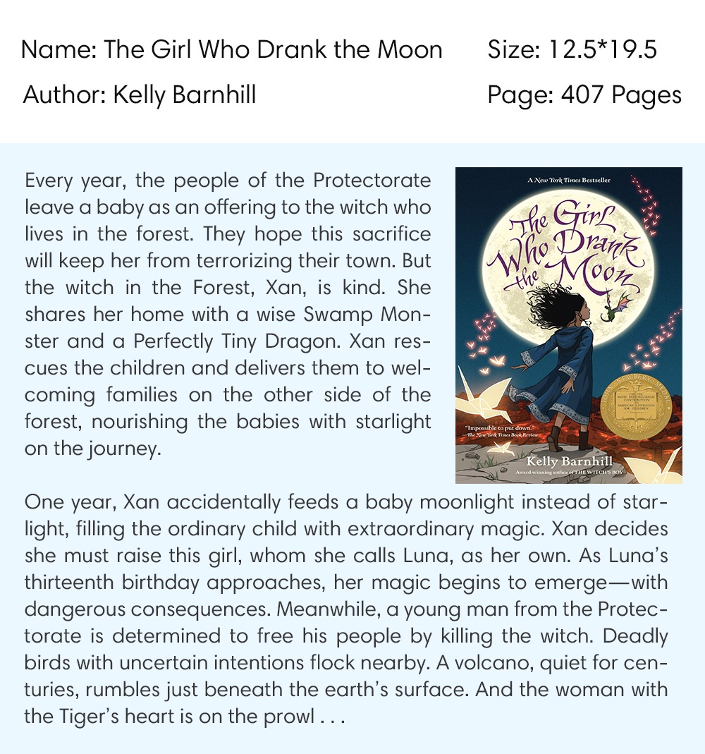 หนังสือ The Girl Who Drank The Moon By Kelly Barnhill อเนกประสงค์ ...