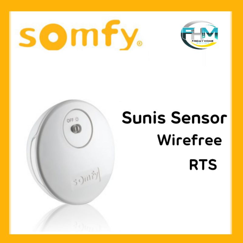 SOMFY (ซอมฟี่) Sunis Sensor Wirefree RTS เซ็นเซอร์แดด ตรวจจับแสงอาทิตย์ ...