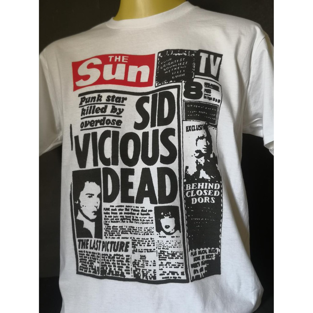 เสื้อวงนำเข้า The Sun Sid Vicious Dead Overdose Sex Pistols Johnny ...