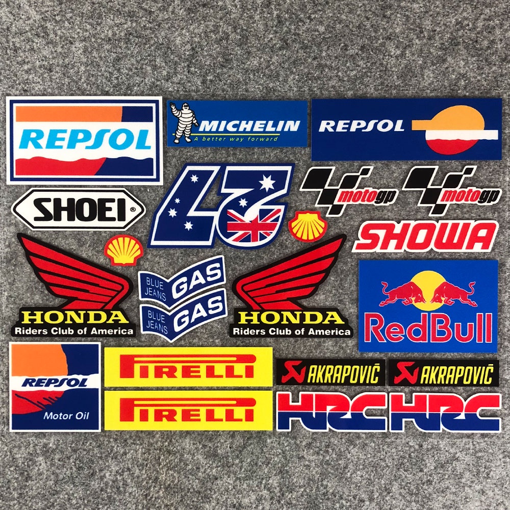 สติ๊กเกอร์สะท้อนแสงรถจักรยานยนต์ถังแถบด้านข้างกล่องกันน้ำ Honda ...