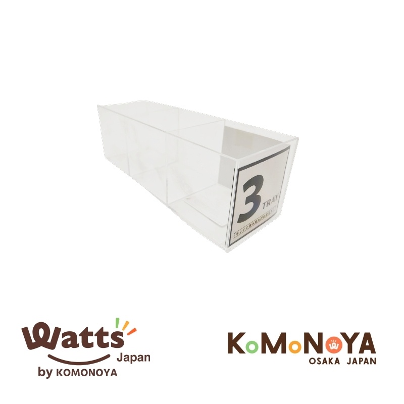 Komonoya กล่องพลาสติกใส ใส่ของ 3 ช่อง | Shopee Thailand