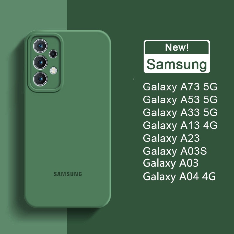 เคสซิลิโคนนิ่ม สีพื้น สําหรับ Samsung Galaxy A73 A53 A33 5G A23 A13 A04 A03S A03 4G | Shopee ...