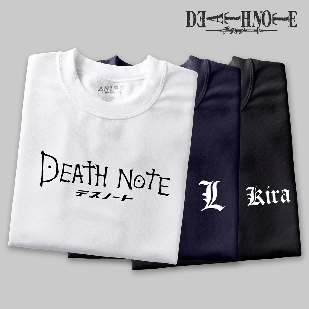 เสื้อยืด Death Note Anime Minimalistic Logo Design Shirt- ANIMO APPAREL ...