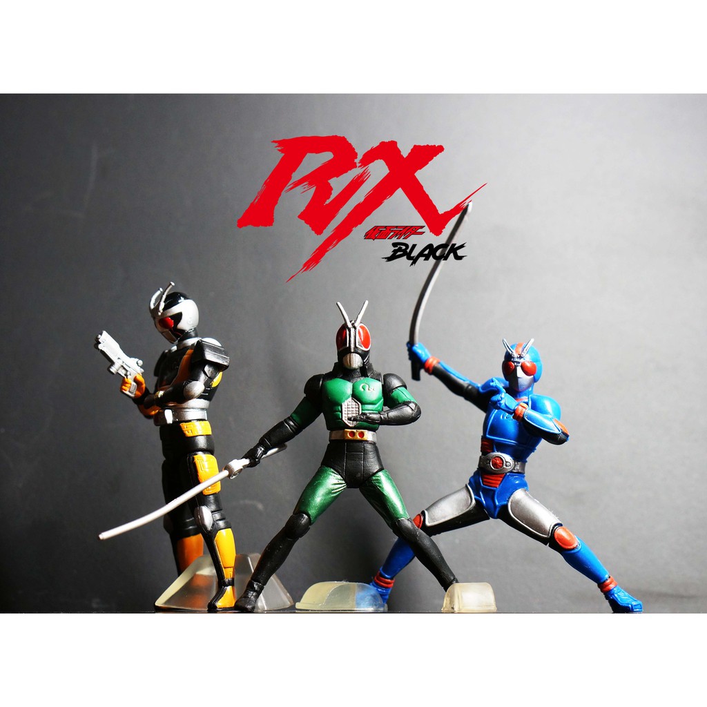 Bandai HG Kamen Rider Showa Black RX roborider Biorider เหมา 3 กาชาปอง ...