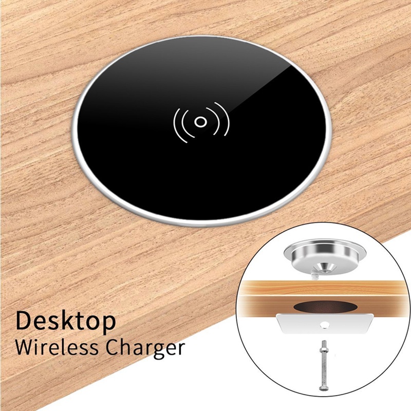 Built in Desktop Wireless Charger Desktop Furniture Embedded Qi Fast ...