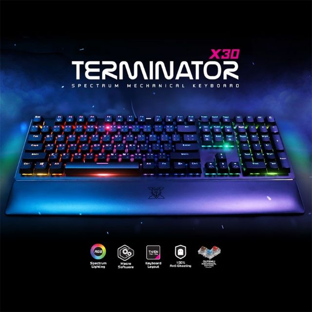 KEYBOARD (คีย์บอร์ด) NUBWO X30 TERMINATOR [BLUE SWITCH] (FULL RGB ...