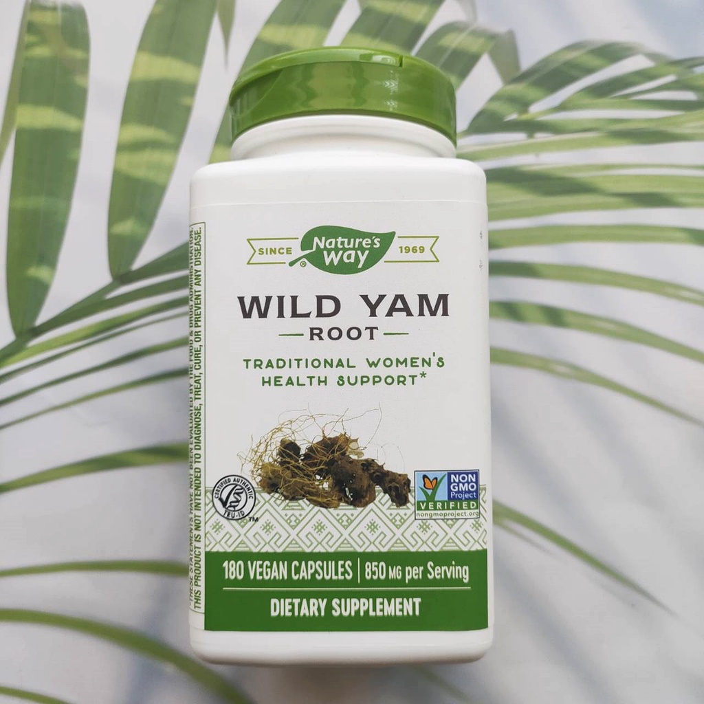 Wild Yam Root 425mg 180 Vegetarian Capsules (Nature's Way®) ช่วยฟื้นฟู ...