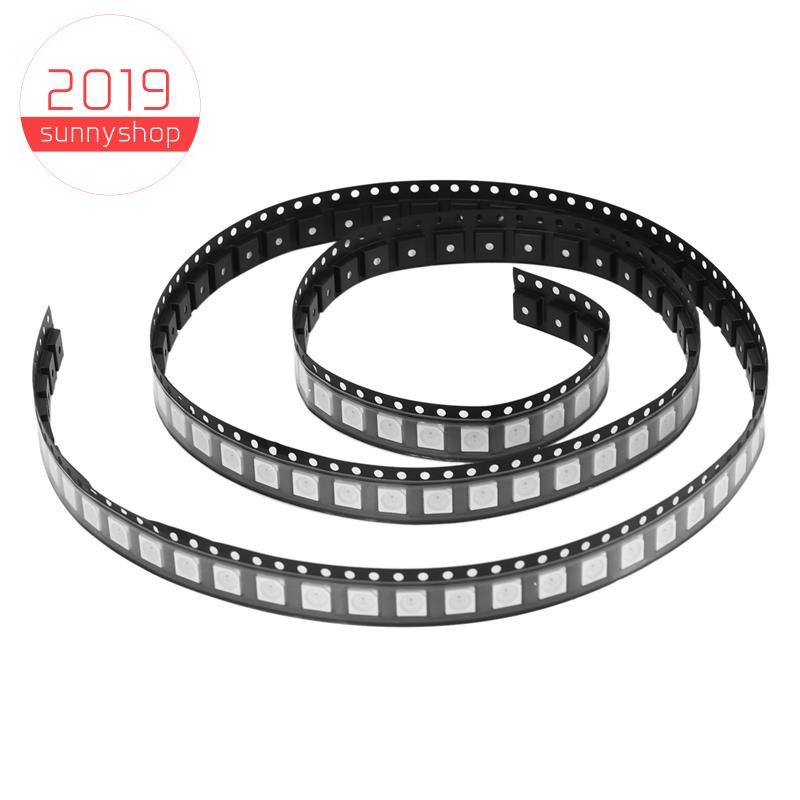 100PCS WS2812B RGB LED Chip 5050SMD White PCB WS2812 Individually ...