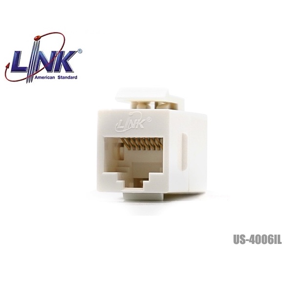 (หัวต่อสายแลน) Connector RJ45 CAT6 LINK (US-4006IL)ใช้ต่อสายแลนสองเส้น ...