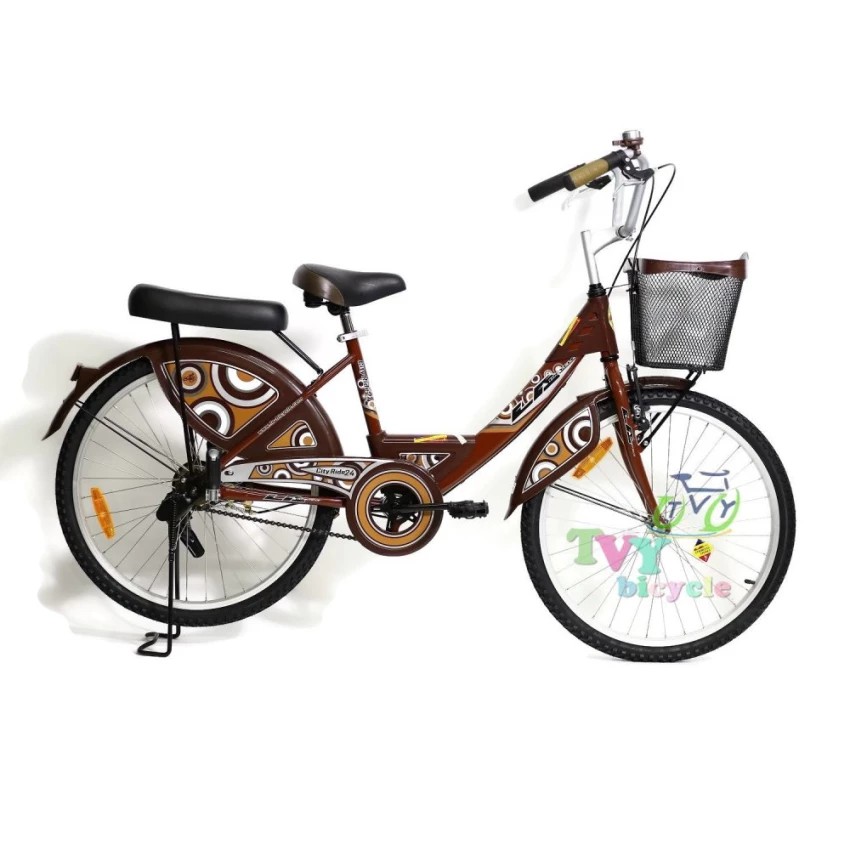 LA Bicycle จักรยาน รุ่น 24" CITY RIDE ( สีน้ำตาล ) | Shopee Thailand