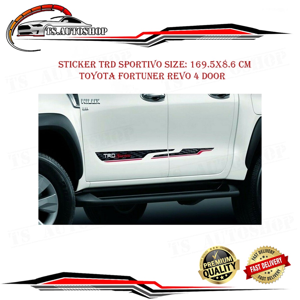 sticker TRD ติด ข้างประตู 4 ประตู (ตามรูป) Sticker TRD sportivo toyota ...