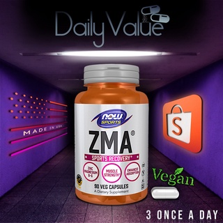 ซีเอ็มเอ / ZMA / Zinc-Magnesium-Vitamin B-6 90 Capsules by NOW FOODS ...