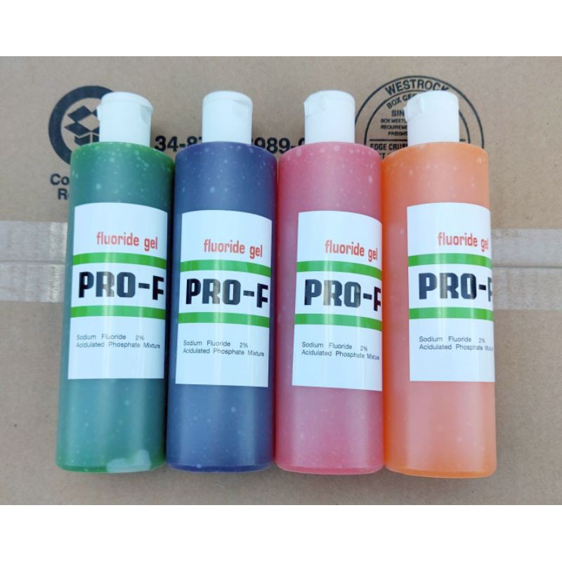 PRO-F fluoride gel x1ขวดx400ML ฟลูออไรเจล มี4กลิ่น กลิ่นสตอเบอรี่ กลิ่น ...
