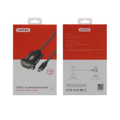 Unitek USB-C to Serial RS232 Adapter Converter y-1105k y1105k | Shopee ...