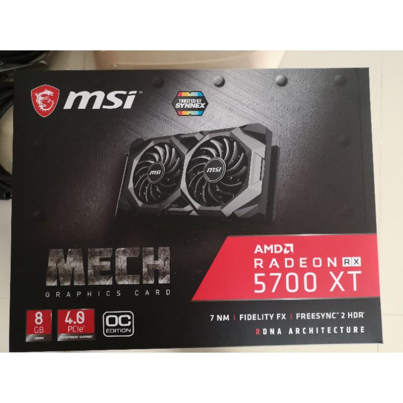 VGA (การ์ดจอมือสอง) MSI RADEON RX 5700 XT MECH OC - 8GB GDDR6 | Shopee ...