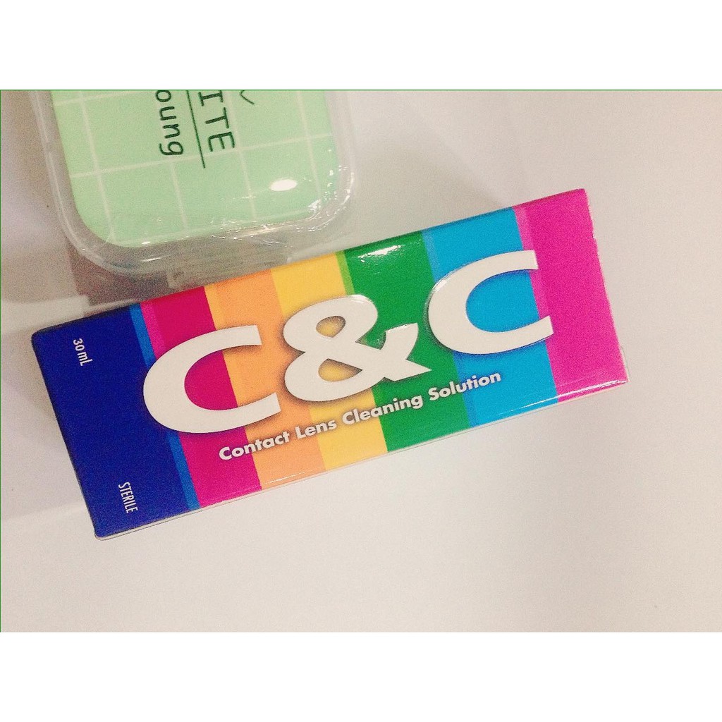 น้ำยาแช่+ทำความสะอาดคอนแทคเลนส์ C&C Contact Lens Cleaning Solution ขนาด ...