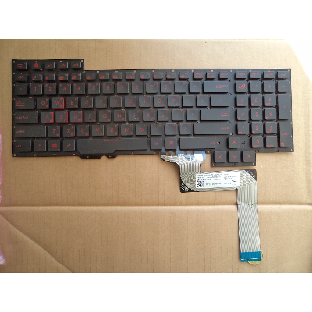 ASUS ASUS ROG Player Republic G751 G751J G751JL G751JM แป้นพิมพ์แล็ปท็ ...