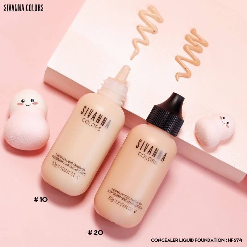 Sivanna Colors Concealer Liquid Foundation ซีเวียน่า รองพื้นเนื้อใยไหม ...