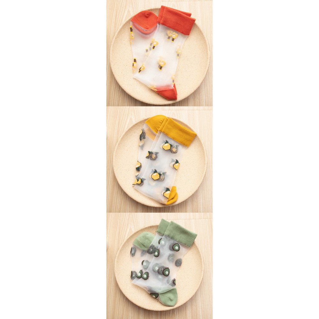 CB-003 ถุงเท้าซีทรู มุ้ง แฟชั่น เกาหลี ญี่ปุ่น ข้อกลาง ข้อยาว | Shopee ...