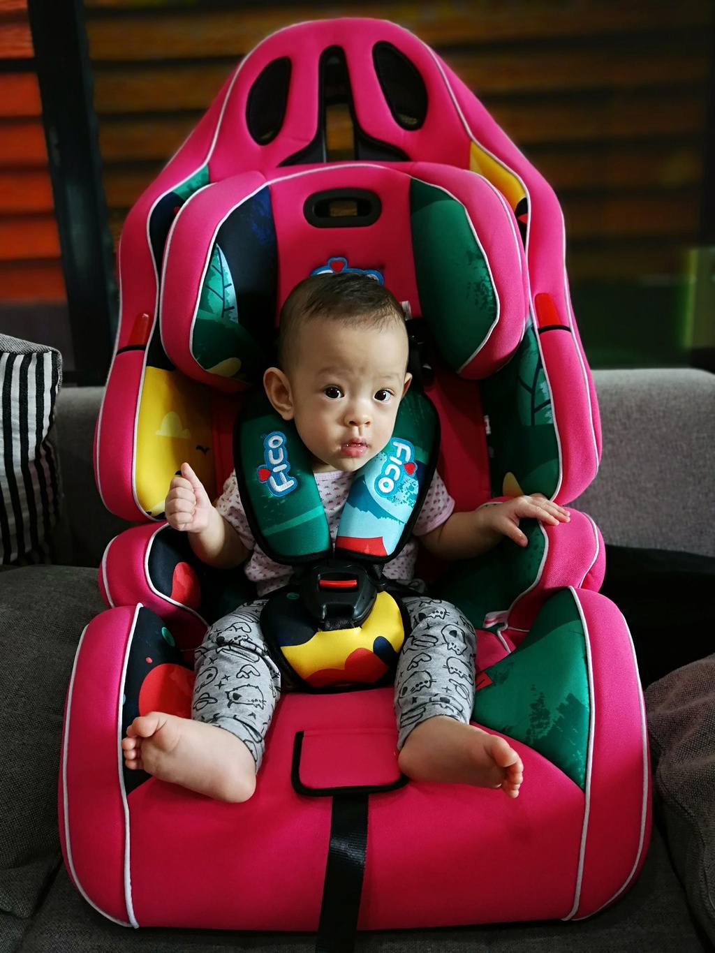 Fico คาร์ซีท ทรงสปอร์ต รุ่น RA-G New เบาะกว้าง นั่งสบาย รองรับเด็กได้ ...