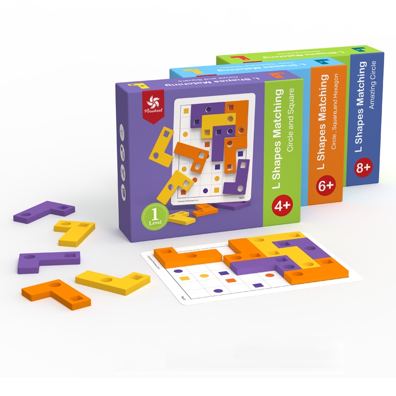 L Shape Match Logic Game (ไม่มีแม่เหล็ก) เหมาะสำหรับเด็กตั้งแต่ 4-8 ขวบ ...
