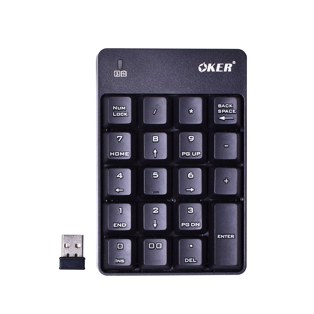 OKER WIRELESS KEYPAD KP-052 แป้นตัวเลข คีย์บอรืดตัวเลข ไร้สาย ใช้ KP ...