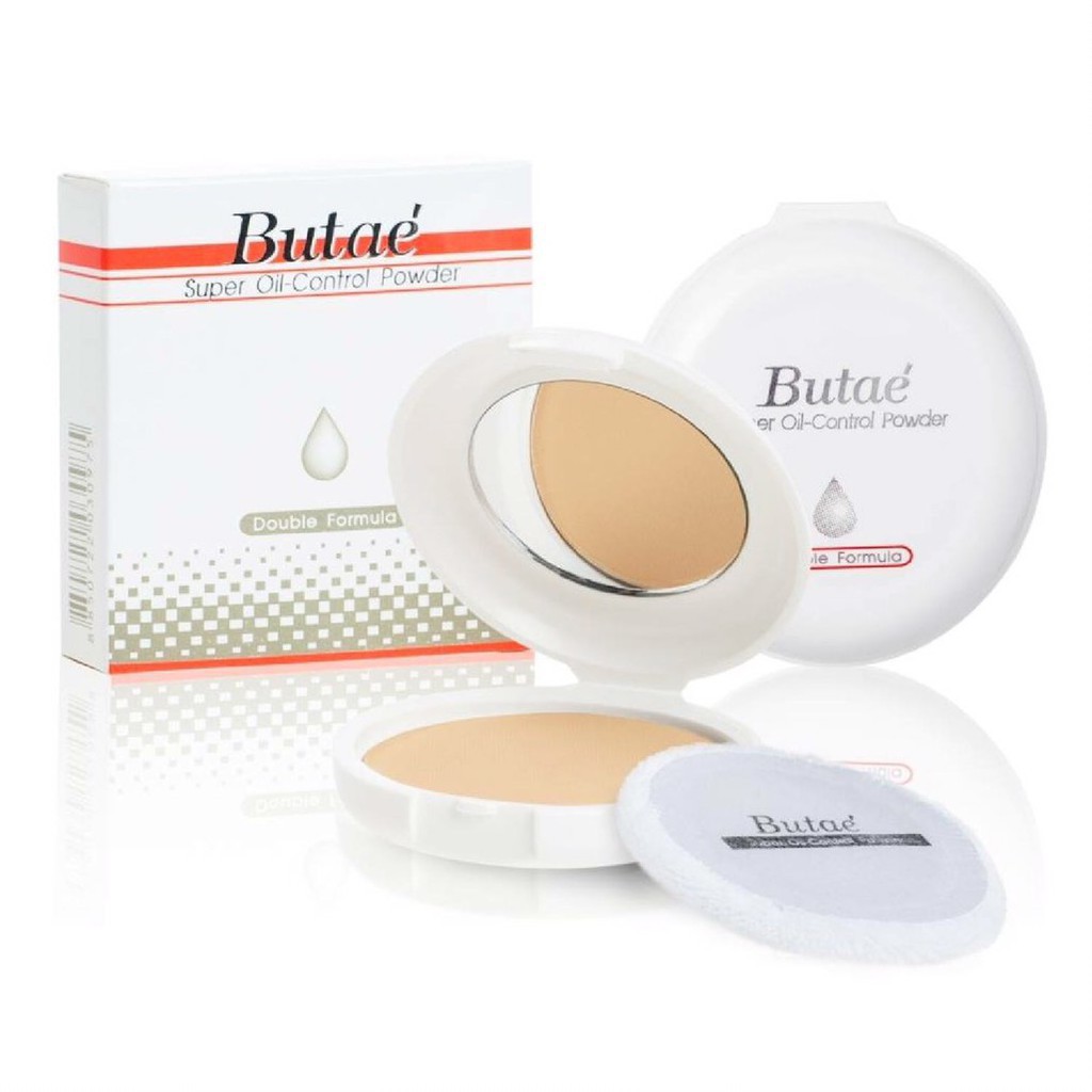 Butae Super Oil-Control Powder No.2 Soft Beige สำหรับผิวสองสี 14 g. ปู ...