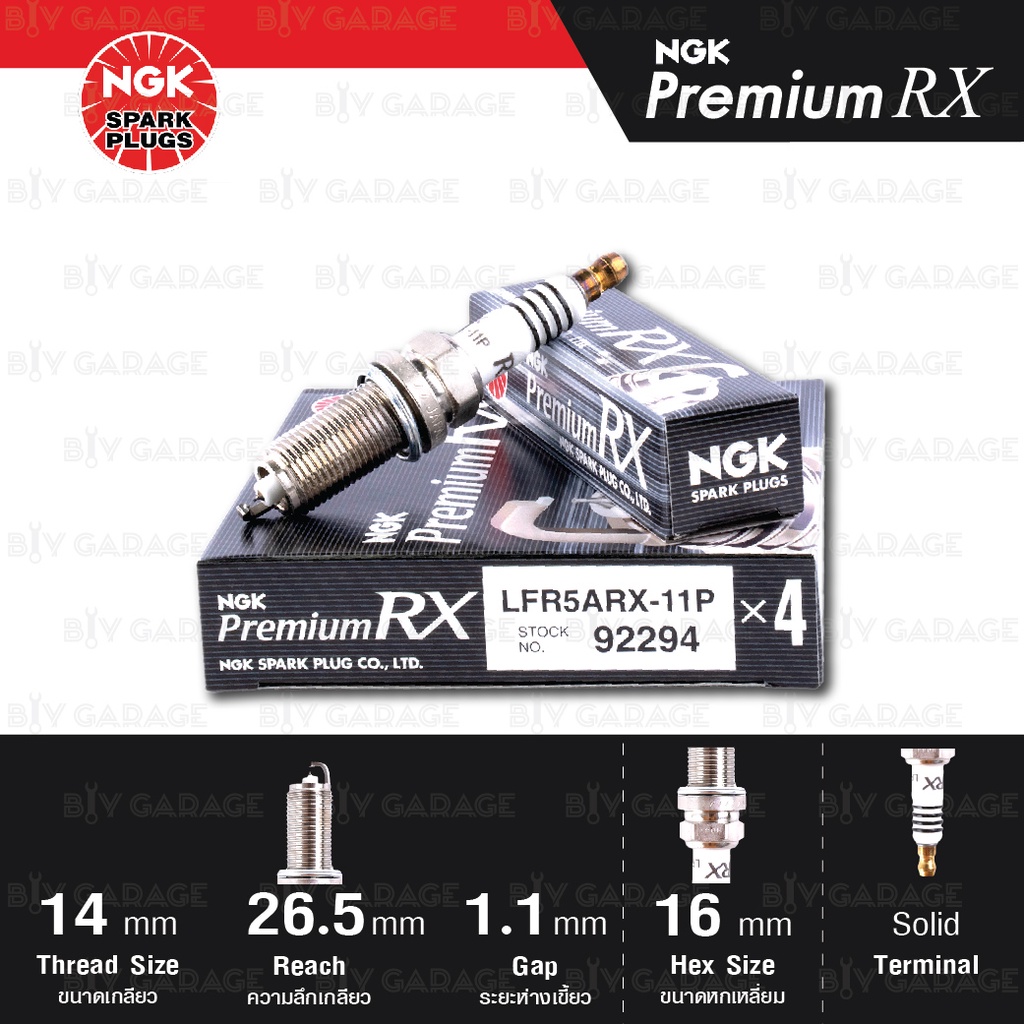 NGK หัวเทียน Premium RX ขั้ว Ruthenium [ LFR5ARX-11P ] ใช้อัพเกรด ...