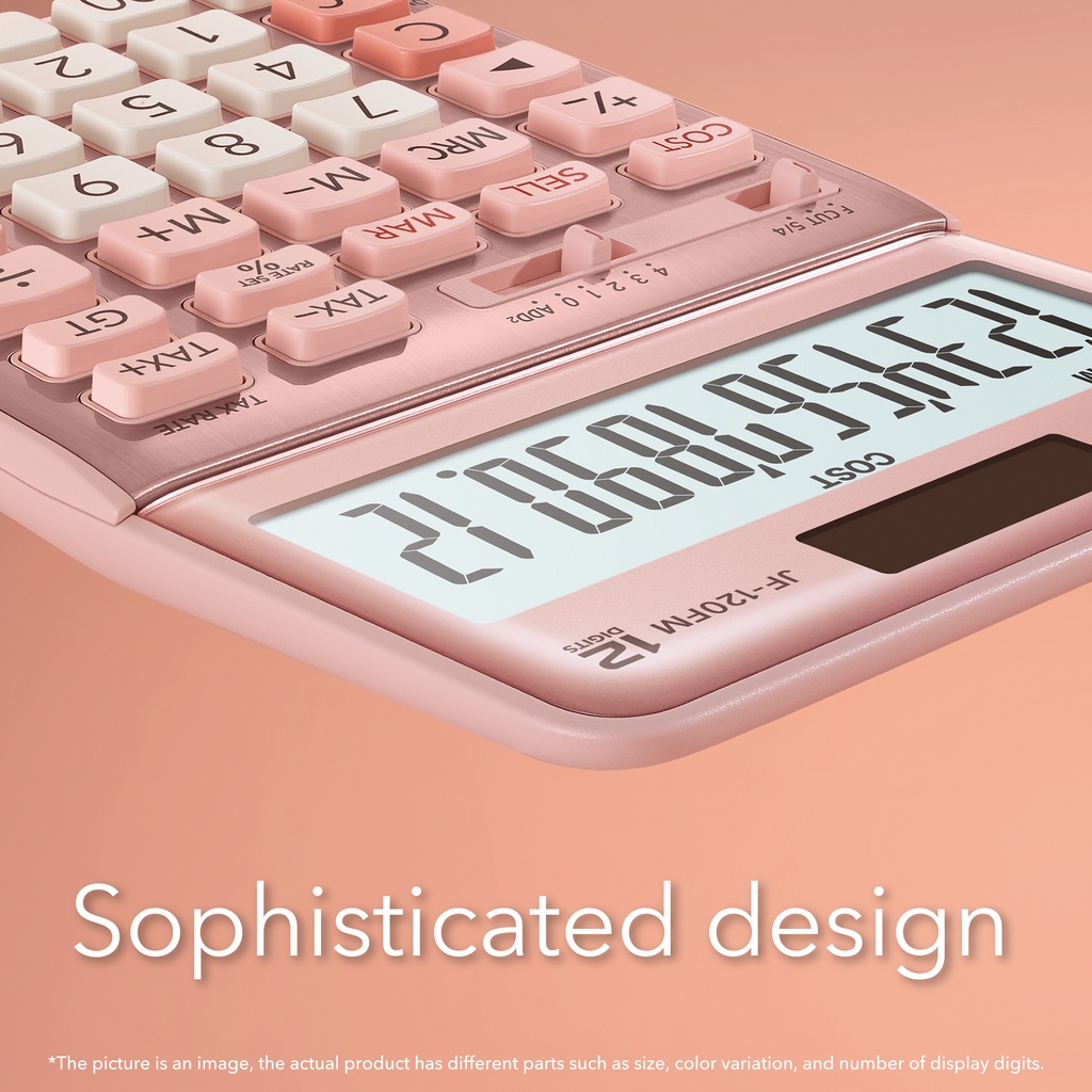 Casio Calculator เครื่องคิดเลข คาสิโอ รุ่น DF-120FM-PK แบบตั้งโต๊ะดีไซน์โค้งมน ขนาดพอเหมาะ 12 ...