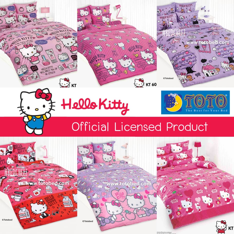 20ลาย+🔥มีโค้ดลด🔥 ผ้าปูที่นอน + ผ้านวม Hello Kitty by TOTO คิตตี้ Sanrio ...