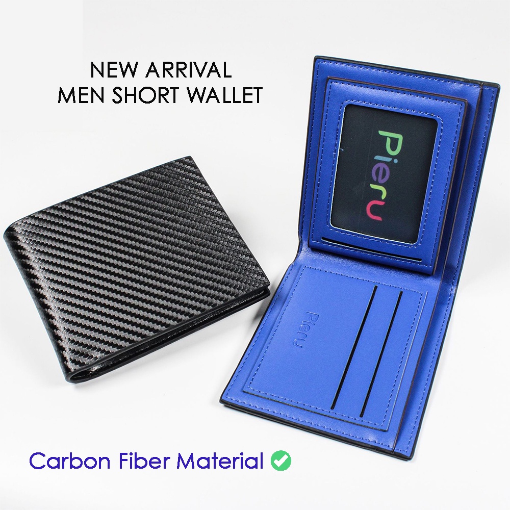 Slim Carbon Fiber Wallet Men Short Wallet Beg Duit Lelaki Wanita (W-038 ...