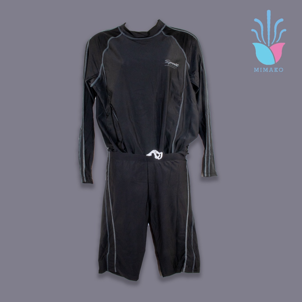 MIMAKO ชุดว่ายน้ำทูพีช เสื้อแขนยาว กางเกงขาสั้น (Adults) Code: 91018 ...