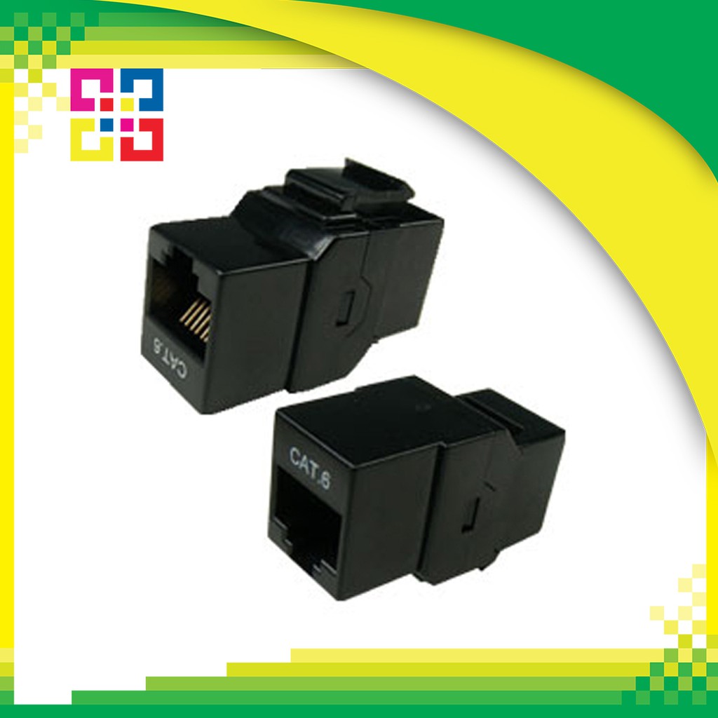 อุปกรณ์เชื่อมต่อ RJ45 Cat.5e Panel Mounted Snap-In Inline Coupler (ตัว ...