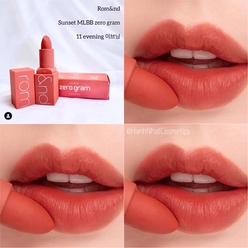 พร้อมส่ง Romand Zero Gram Matte Lipstick #11 Evening | Shopee Thailand