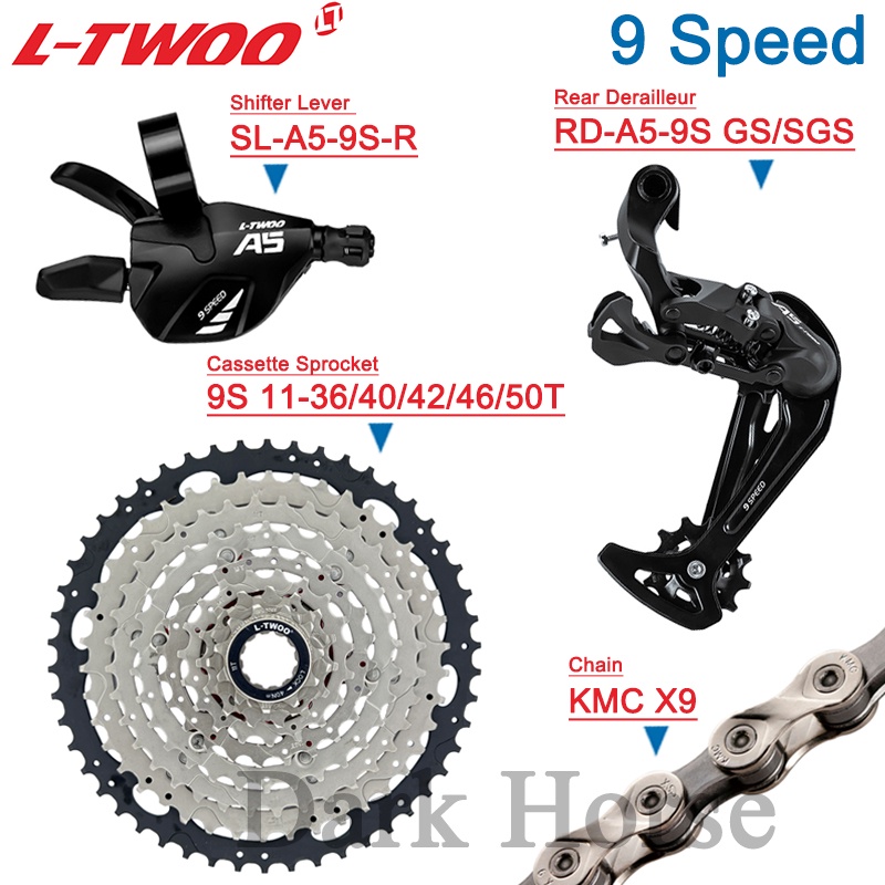 Ltwoo A5 1X9S คันเกียร์ตีนผีจักรยาน MTB GS SGS KMC X9 11-36 40 42 46 50T 10V อุปกรณ์เสริม ...