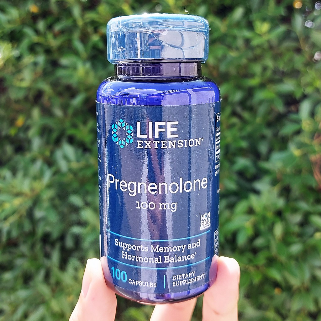 37% Sale!!! EXP. 10/24, 12/24 เพรกนิโนโลน Pregnenolone 100 mg 100 Capsules (Life Extension ...