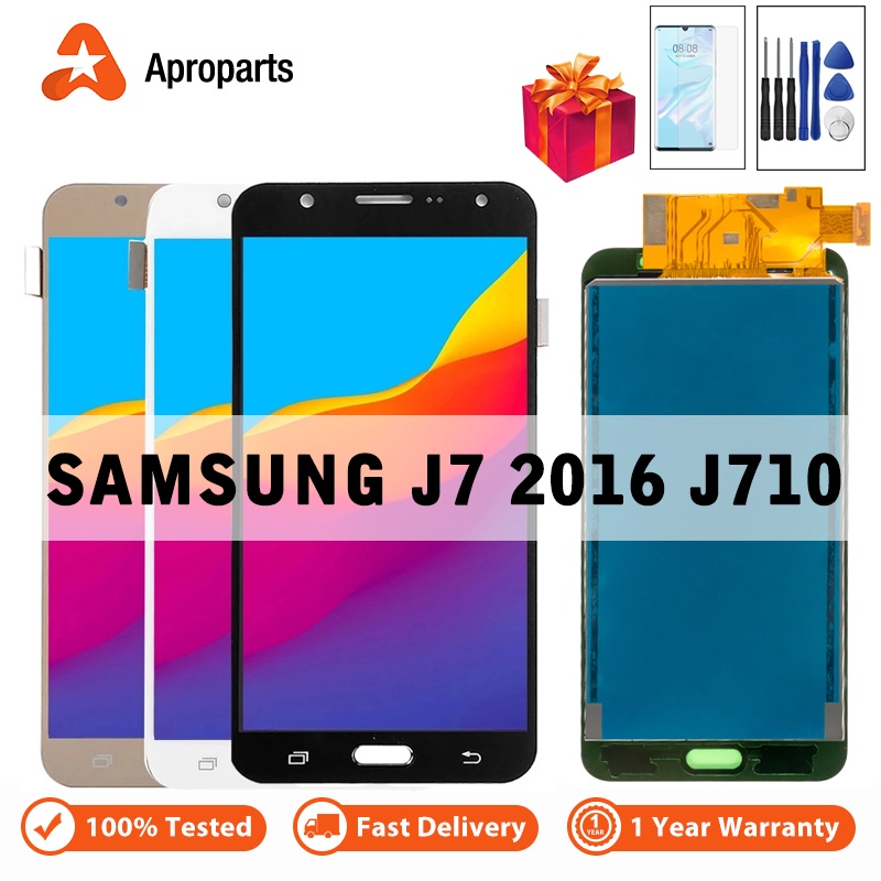 หน้าจอสัมผัส LCD AAA+++ สําหรับ Samsung J7 2016 J710 SM-J710FN J710F J710M J710Y J710G J710H ...