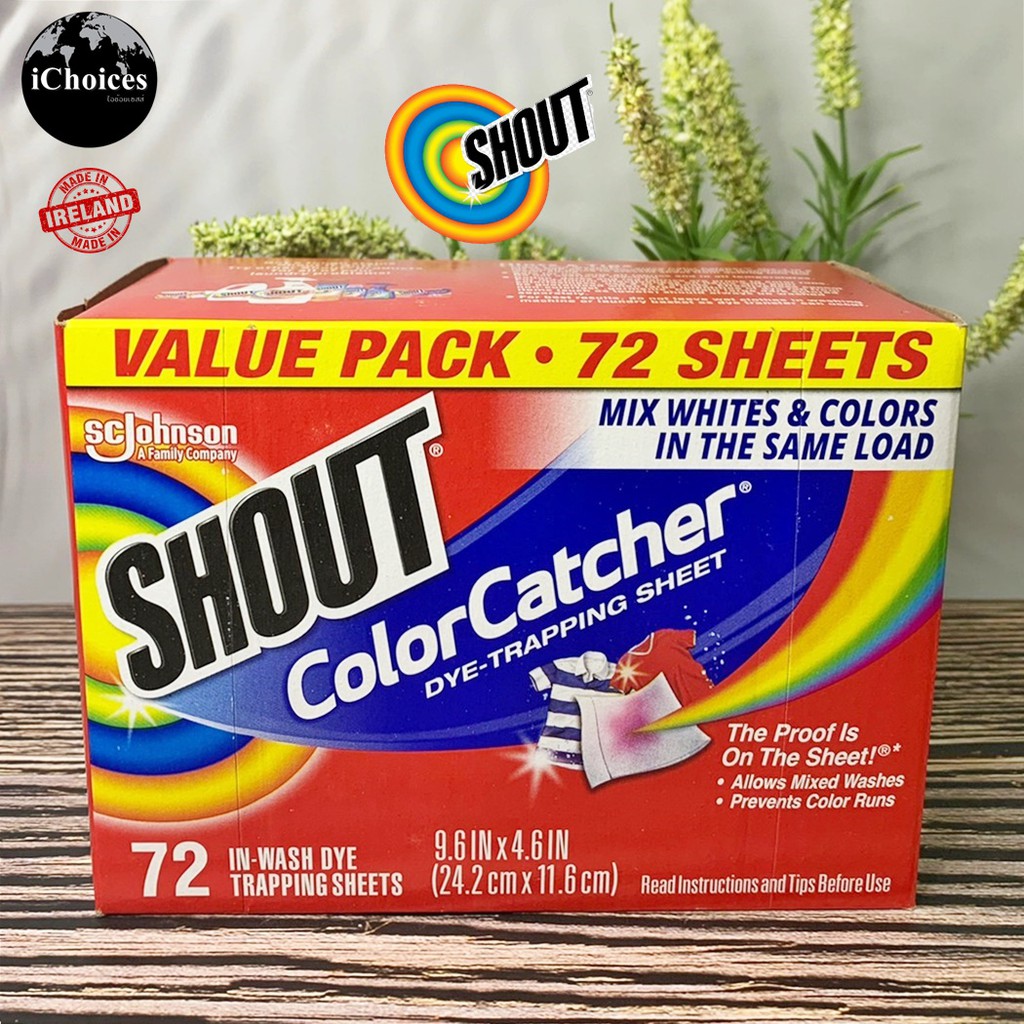 [Shout] Color Catcher Dye-Trapping Sheet In-Wash Dye 72 sheets แผ่นดัก ...