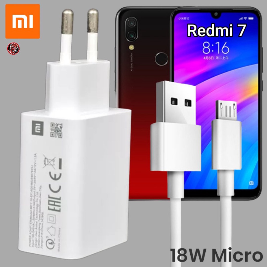 ที่ชาร์จ Redmi 18W Micro เรดมี่ 7 สเปคตรงรุ่น หัวชาร์จ Mi EU สายชาร์จ ...