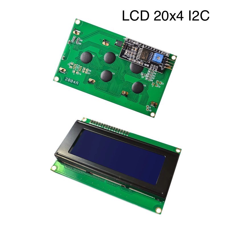 จอสีน้ำเงิน LCD 2004 II2C 20x4 2004 Blue Screen 20 Character 4 Row LCD ...