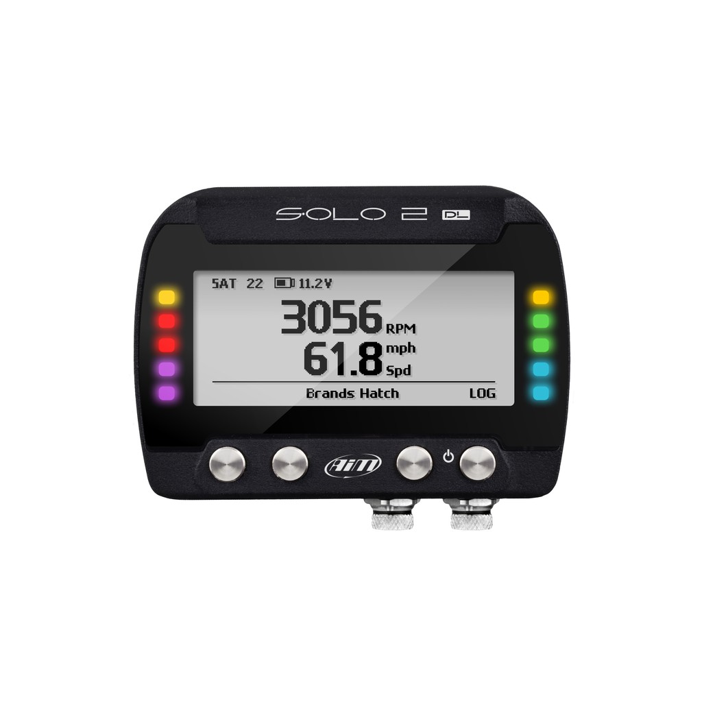 AiM Solo2 DL - GPS Lap Timer [อุปกรณ์จับเวลา และทดสอบสำหรับยานพาหนะทุกชนิด + เชื่อมต่อกับกล่อง ...