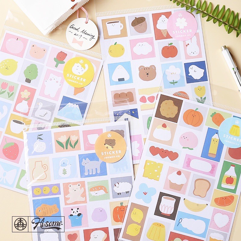 🍎 สติ๊กเกอร์น่ารัก สไตล์ญี่ปุ่น 1 แผ่น พร้อมส่งนะคะ [ A12 ] | Shopee ...