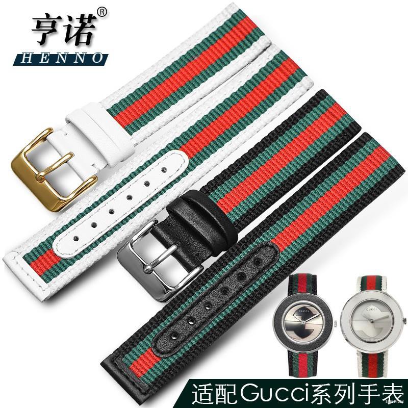 ∈gucci ya 129444 gc สายนาฬิกาข้อมือไนล่อนสําหรับผู้หญิงและผู้ชาย 18/20 ...