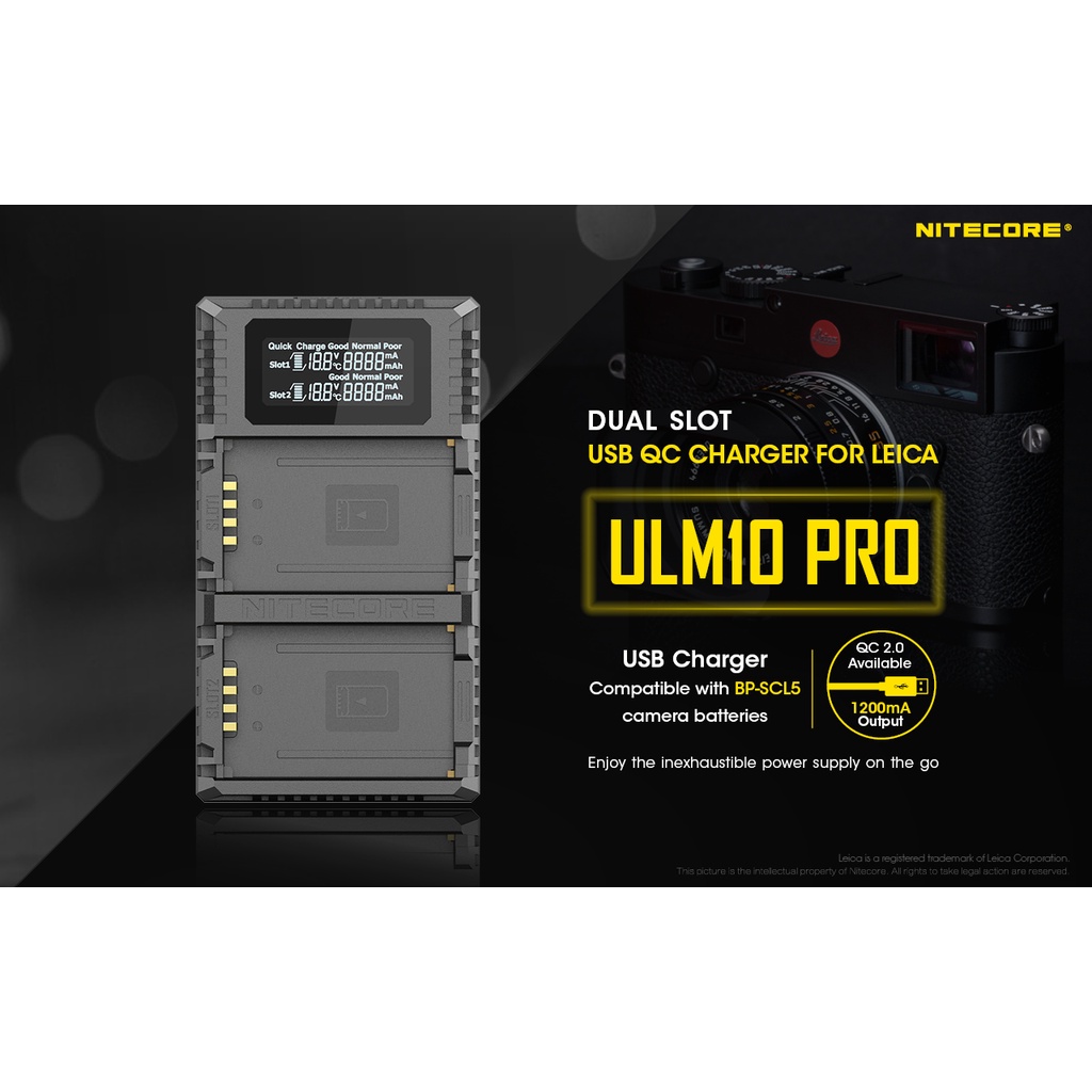 [ของใหม่ส่งด่วน ] Nitecore ULM10 Pro for LEICA M10 M10-P M10-R และกล้อง ...