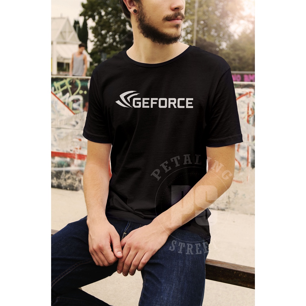 [4 Warna] เสื้อยืดผ้าฝ้าย 100% พิมพ์ลาย GEFORCE AMD PC GAMER STREETWEAR ...