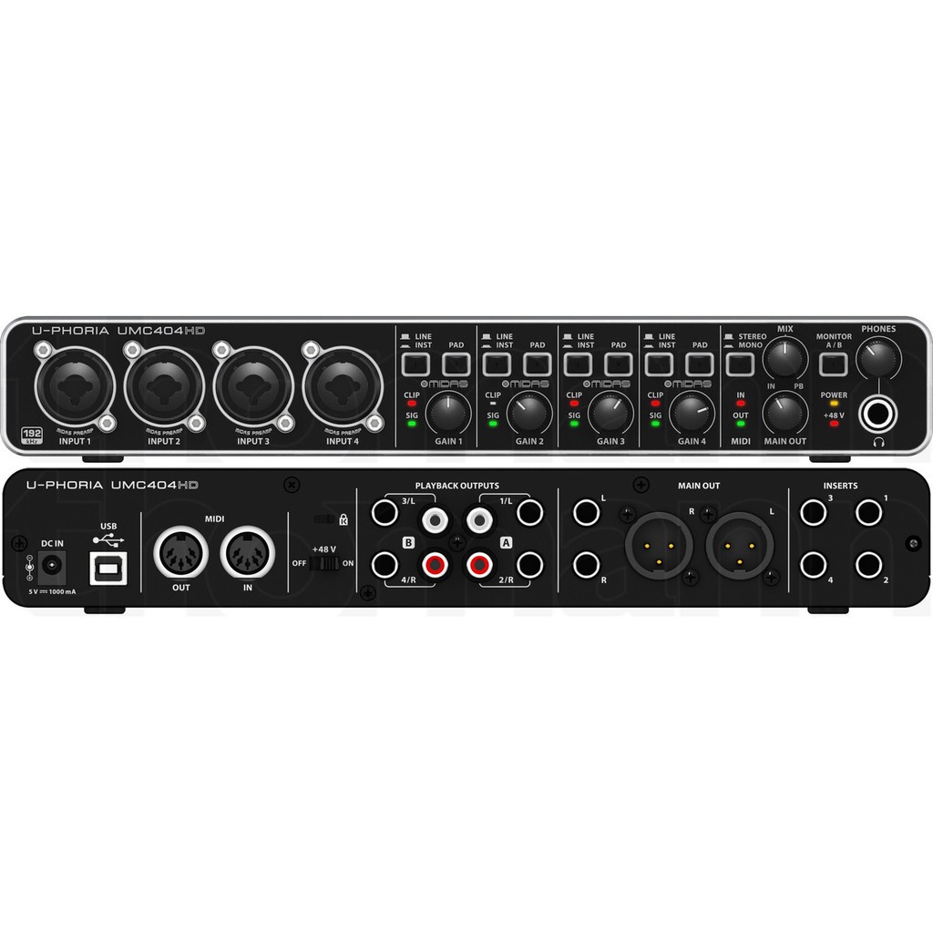 Behringer UMC404HD ออดิโอ อินเตอร์เฟส สำหรับบันทึกเสียง | Shopee Thailand